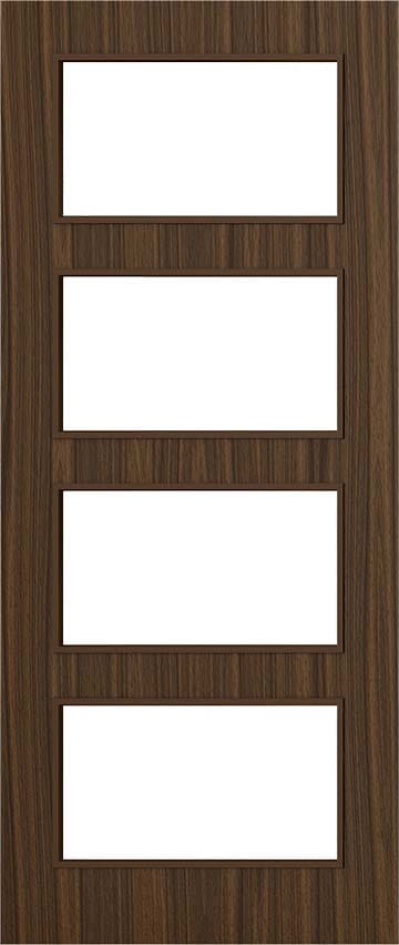 Architectural Walnut 04 Frosted Glazed - Prefinished Fire Door Blank at ...