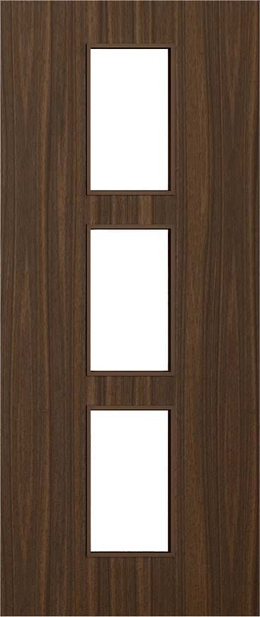 2040x726x44mm Architectural Walnut 11 Frosted Glazed - Prefinished Fire ...