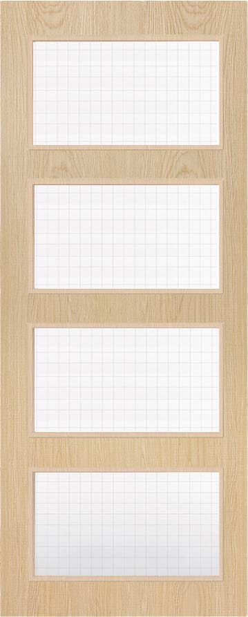 Architectural Ash 04 Georgian Wired Glazed - Prefinished Fire Door ...