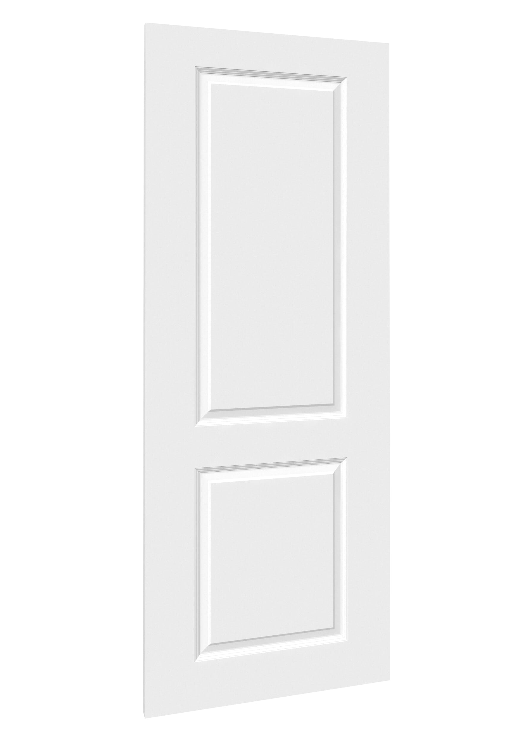 2040x726x44mm White Smooth 2 Panel Fire Door At Climadoor