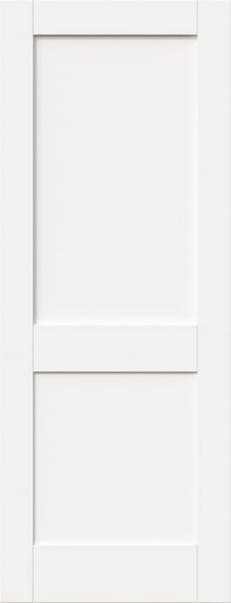 Modern Shaker 2 Panel White - Prefinished Fd30 Fire Door Set At Climadoor