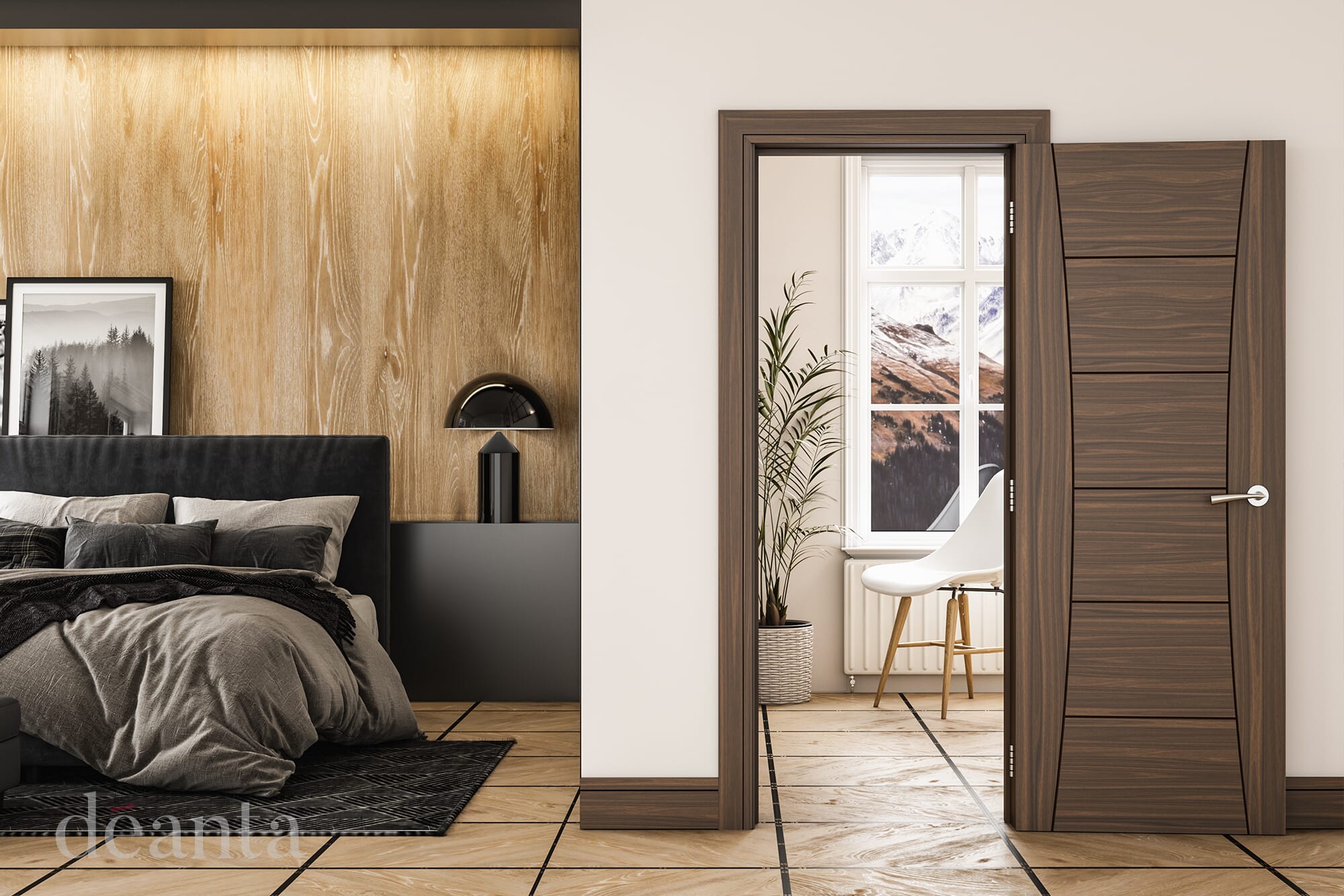 Walnut Fire Doors: Stylish, Modern FD30 Rated Doors from Vibrant
