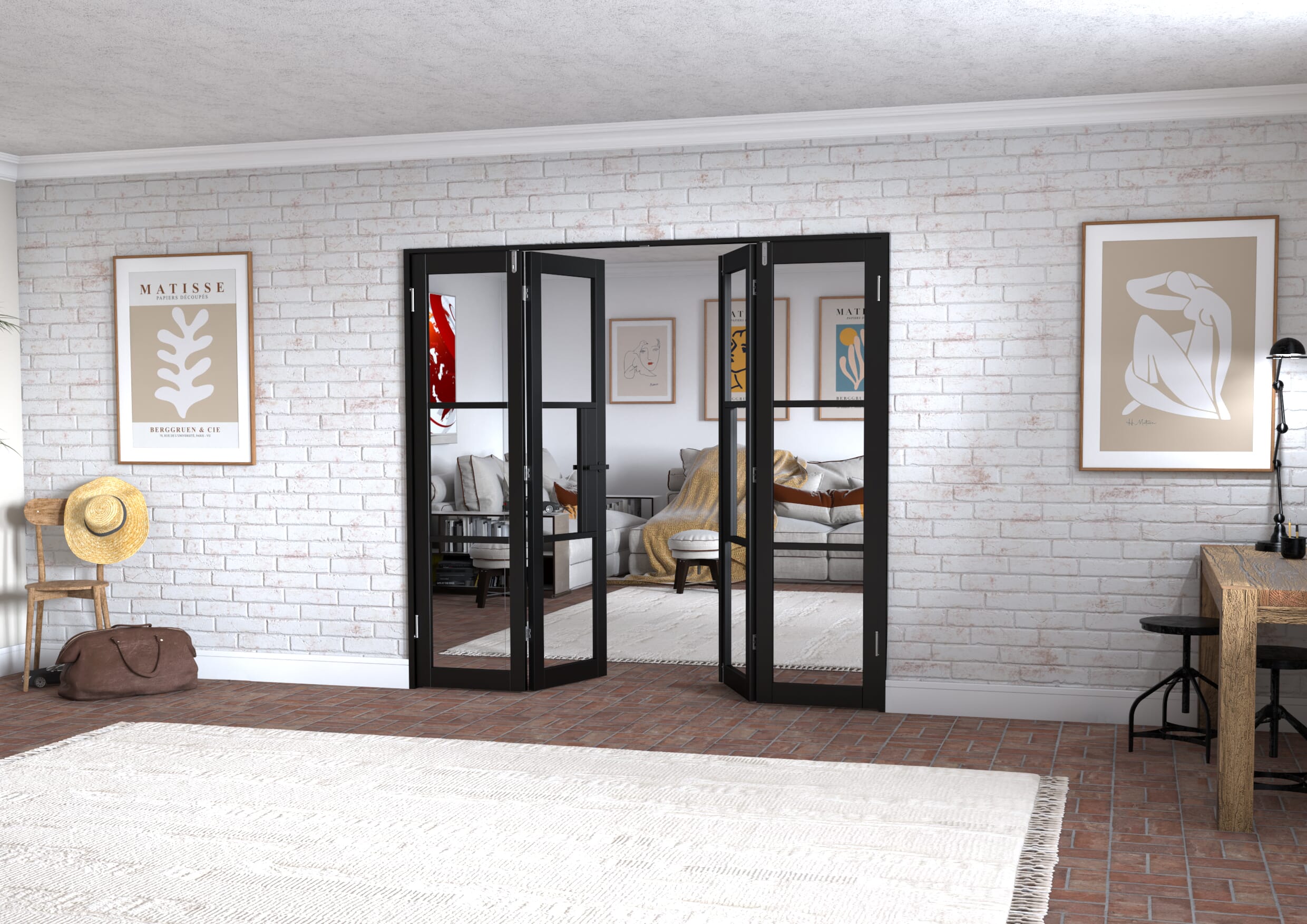 Black Heritage 4 Door Frenchfold (4 X 533mm Doors) At Climadoor