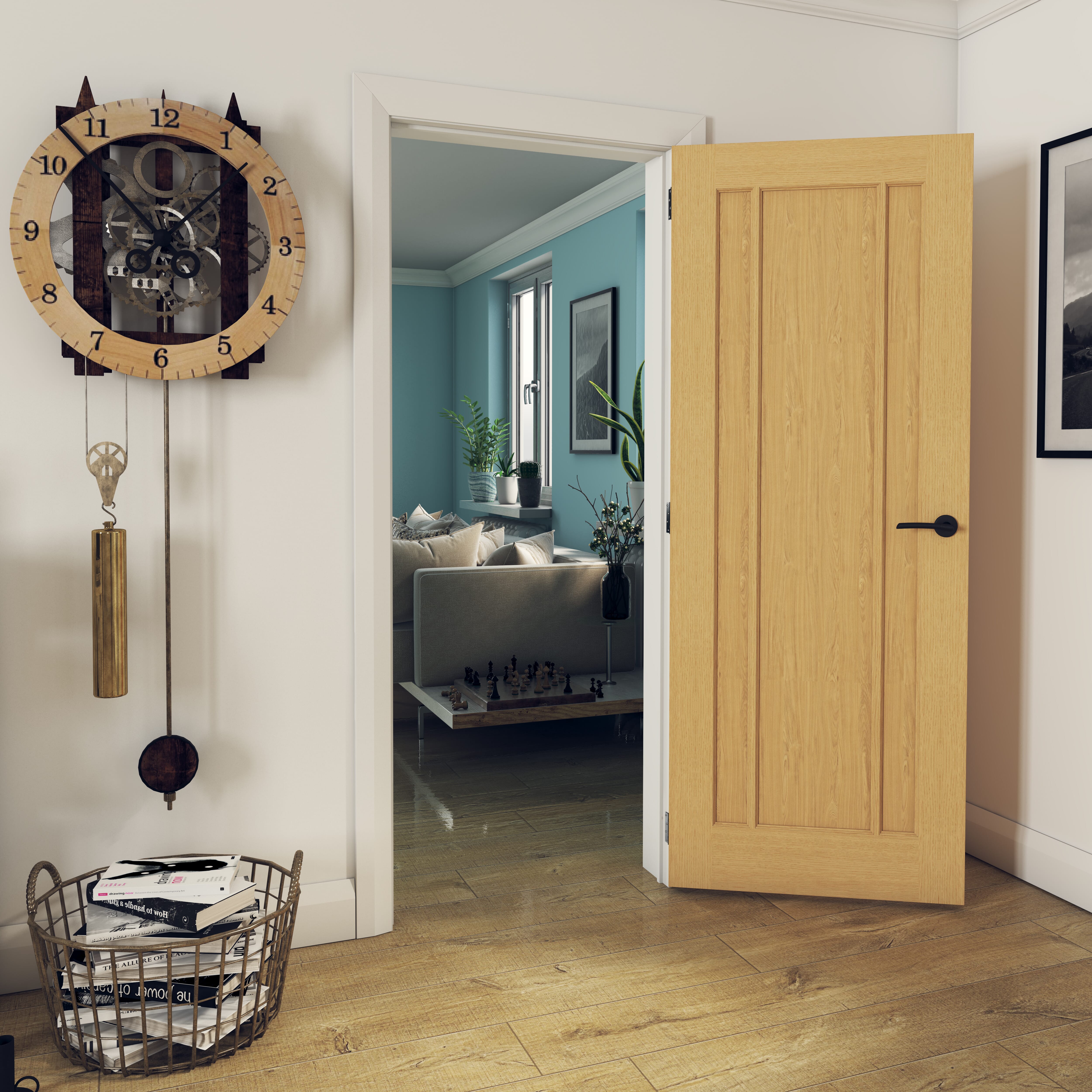 Worcester Oak 3 Panel Internal Door At Green And Taylor