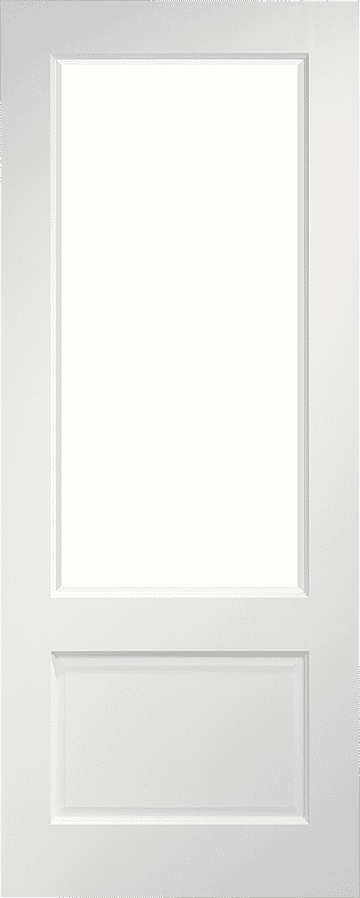 626x2040x40mm Madison White 2 Panel Glazed Door at Express Doors Direct