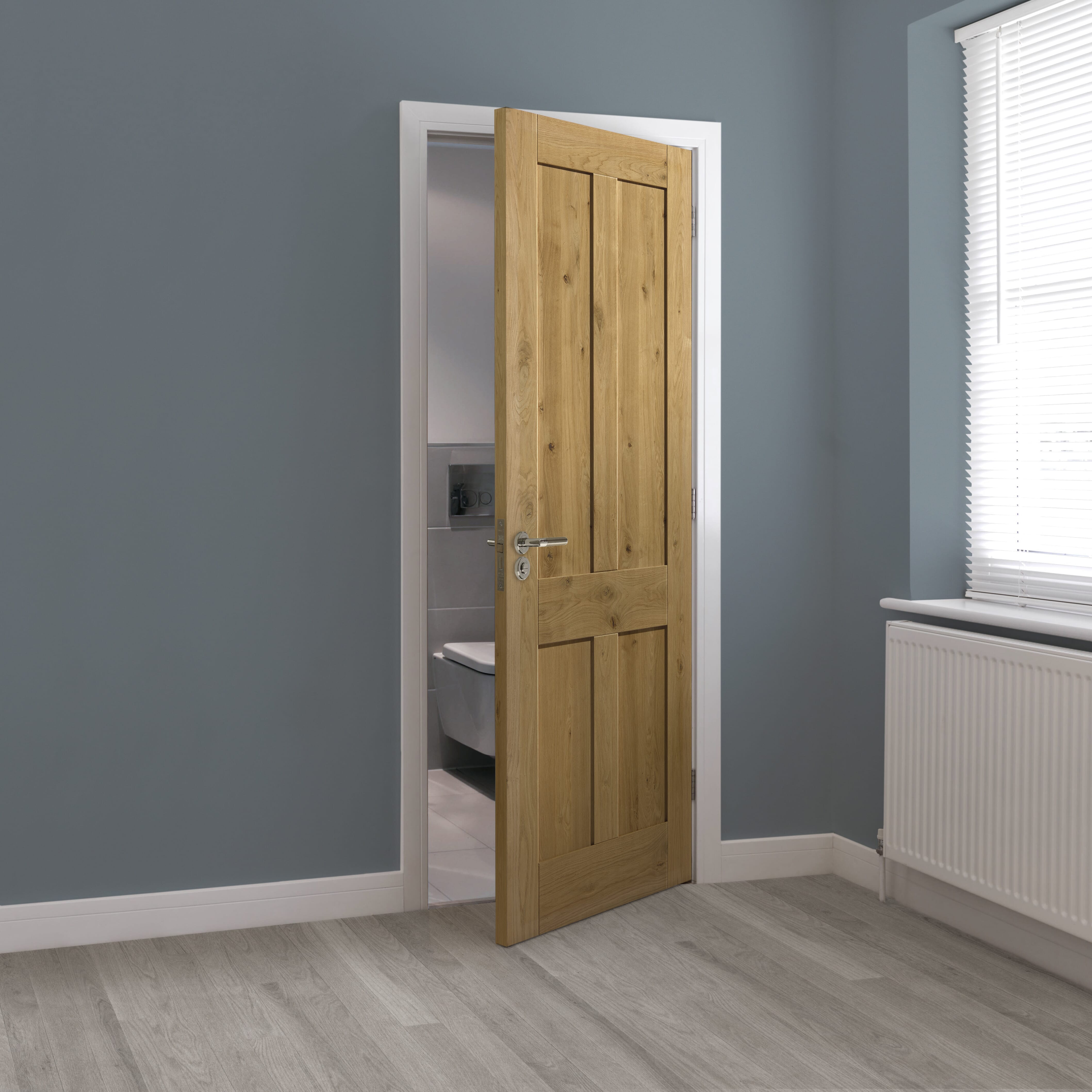 Rustic Oak 4 Panel - Prefinished Internal Doors at Vivid Doors