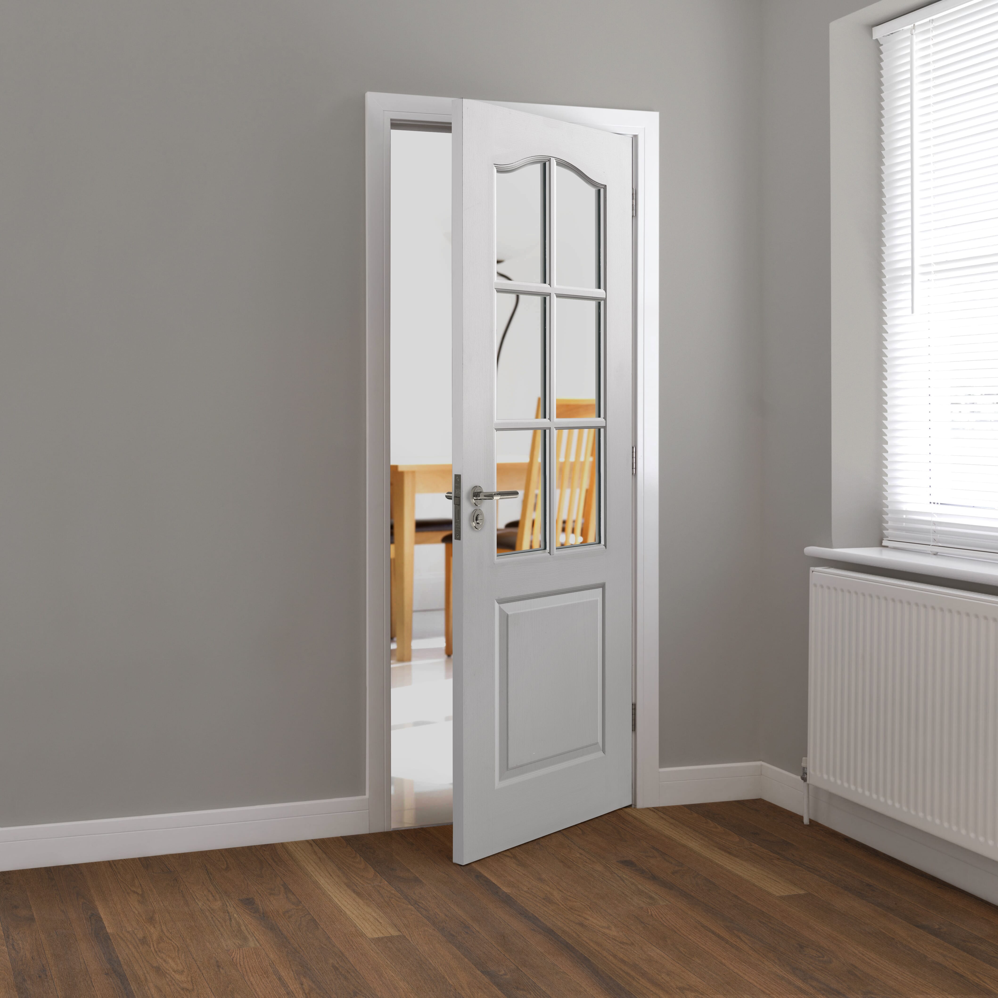 White Grained Classique 6 Light Internal Doors