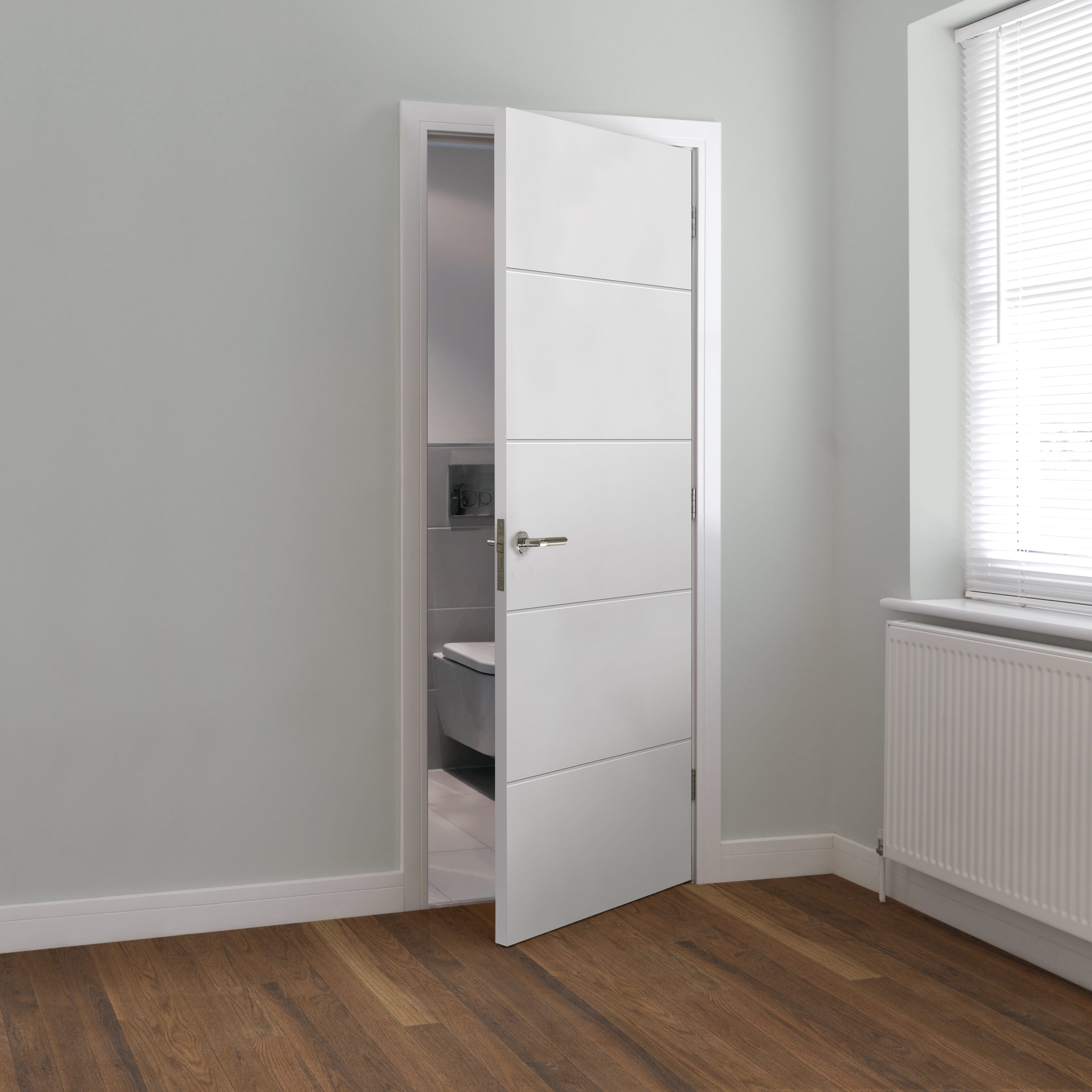 1981 x 838 x 35mm Smooth Horizontal Moulded White Internal Doors at ...