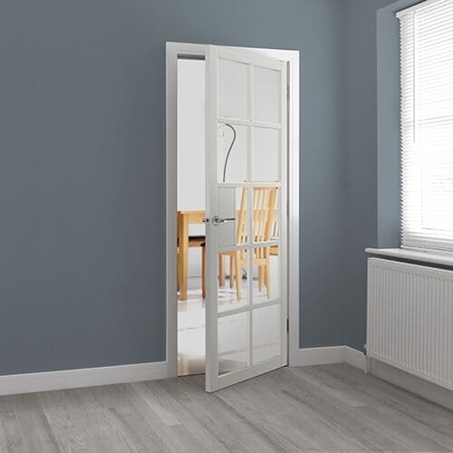 Mayfair Black 8L Glazed Internal Doors at Vibrant Doors