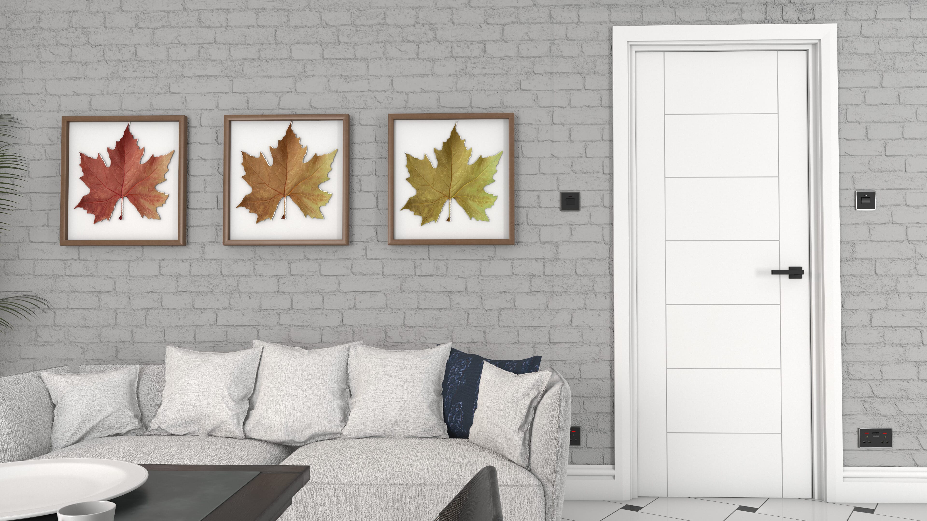 1981 x 686 x 35mm Modern 7 Panel White Internal Doors at Vibrant Doors
