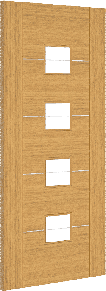 Valencia 5 Panel Oak - Clear Glazed Prefinished Internal Doors at ...