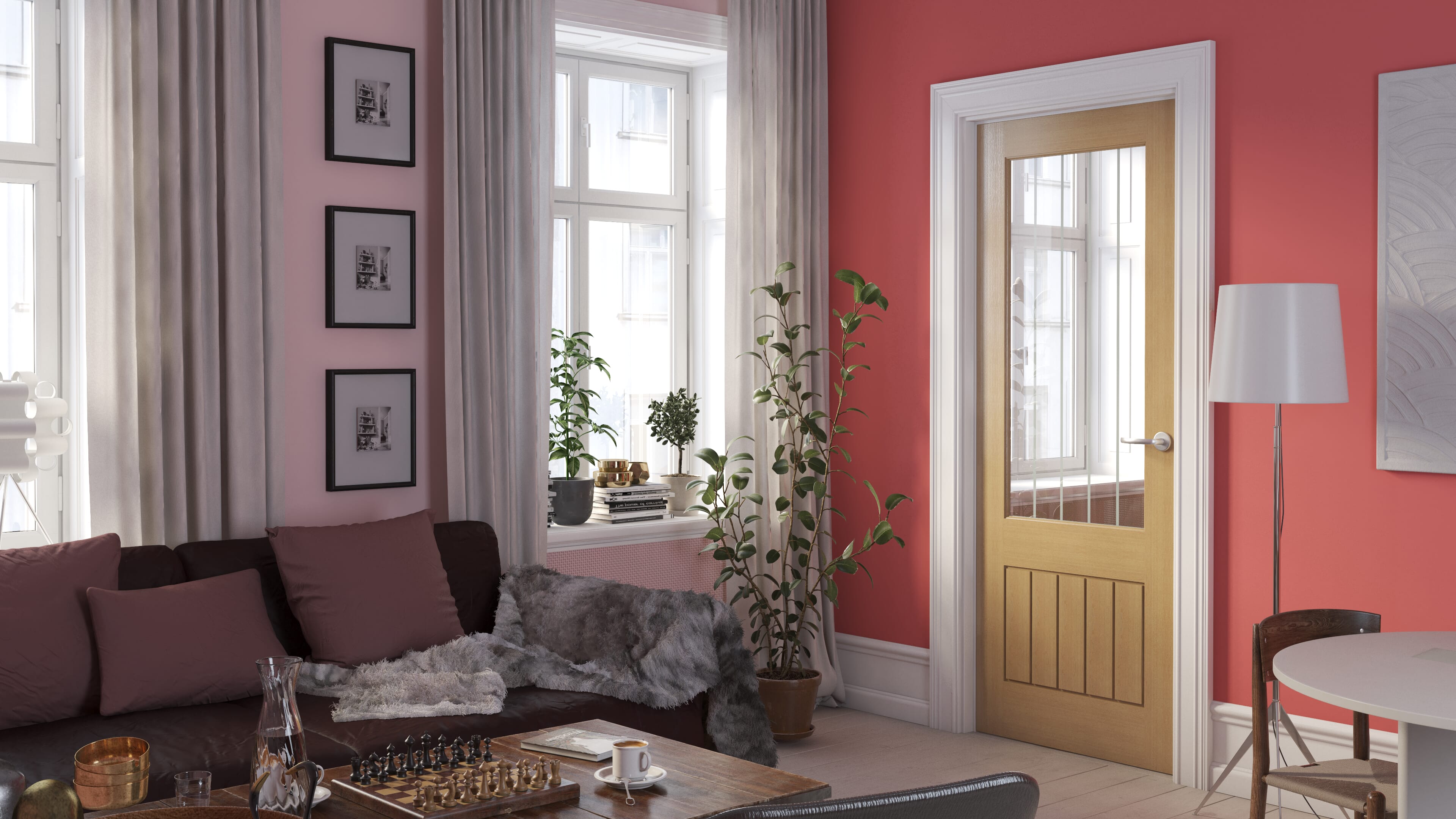 Mexicano Oak 2XG Glazed Internal Doors at Vivid Doors