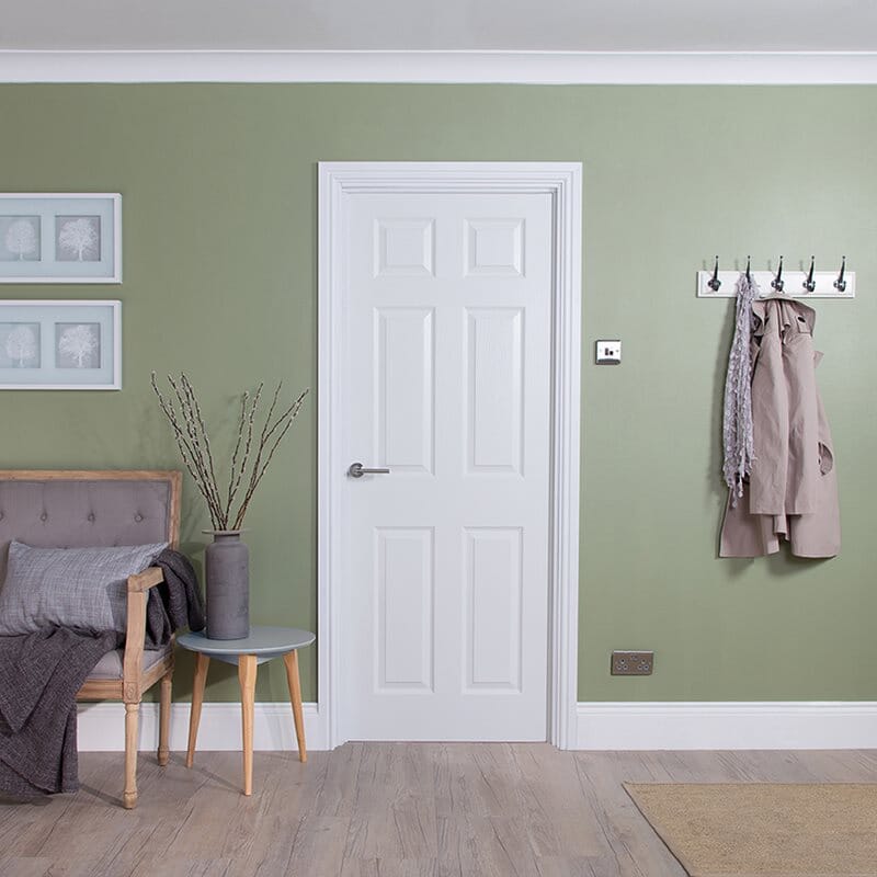 Premdor White Moulded Textured 6 Panel Internal Doors at Vibrant Doors