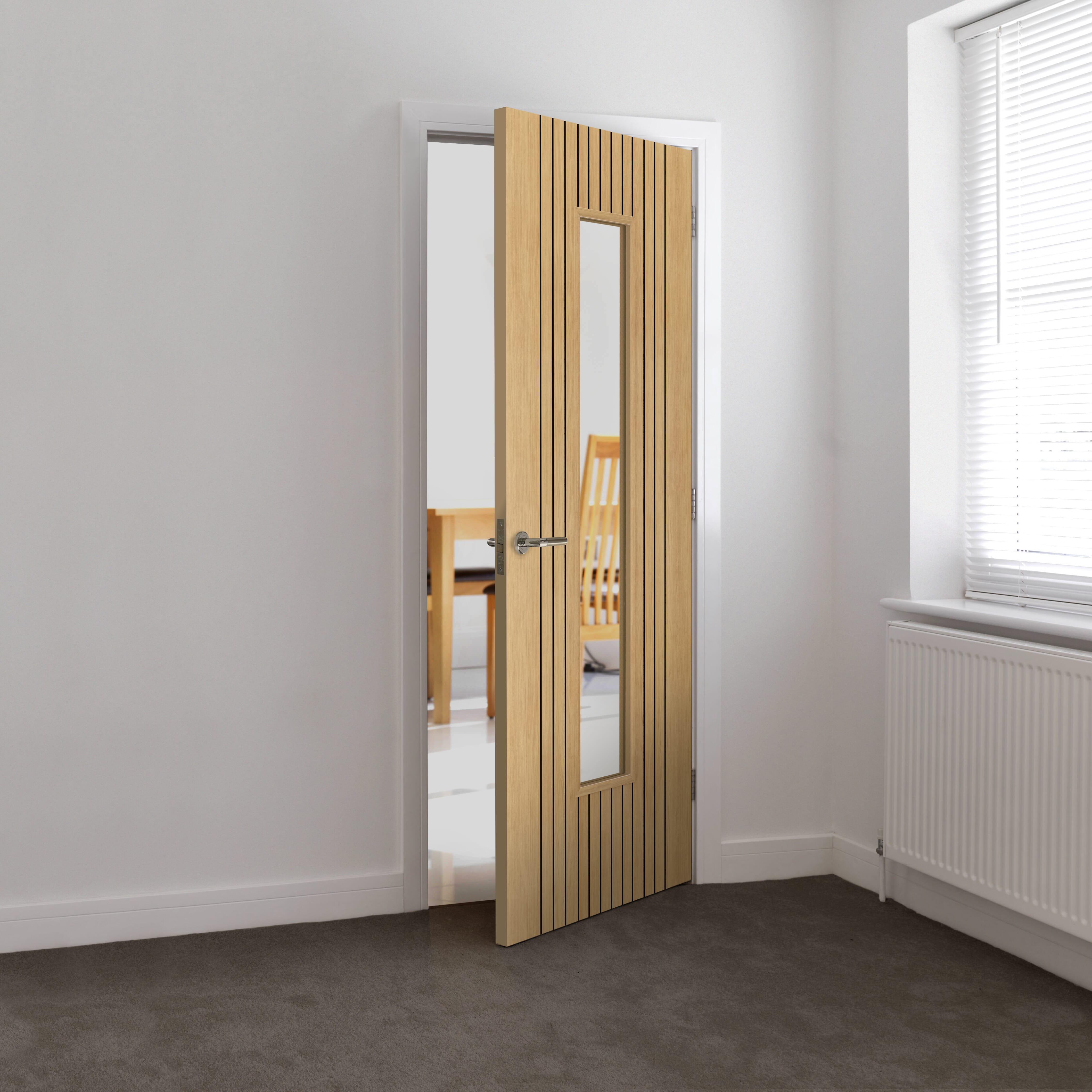 1981mm x 610mm x 35mm (24") Aria Oak Glazed Laminate Internal Doors at ...
