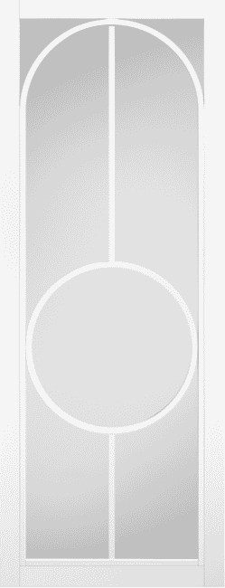 838x1981x35mm (33") Bowery Clear Glass White Internal Doors at Vibrant ...