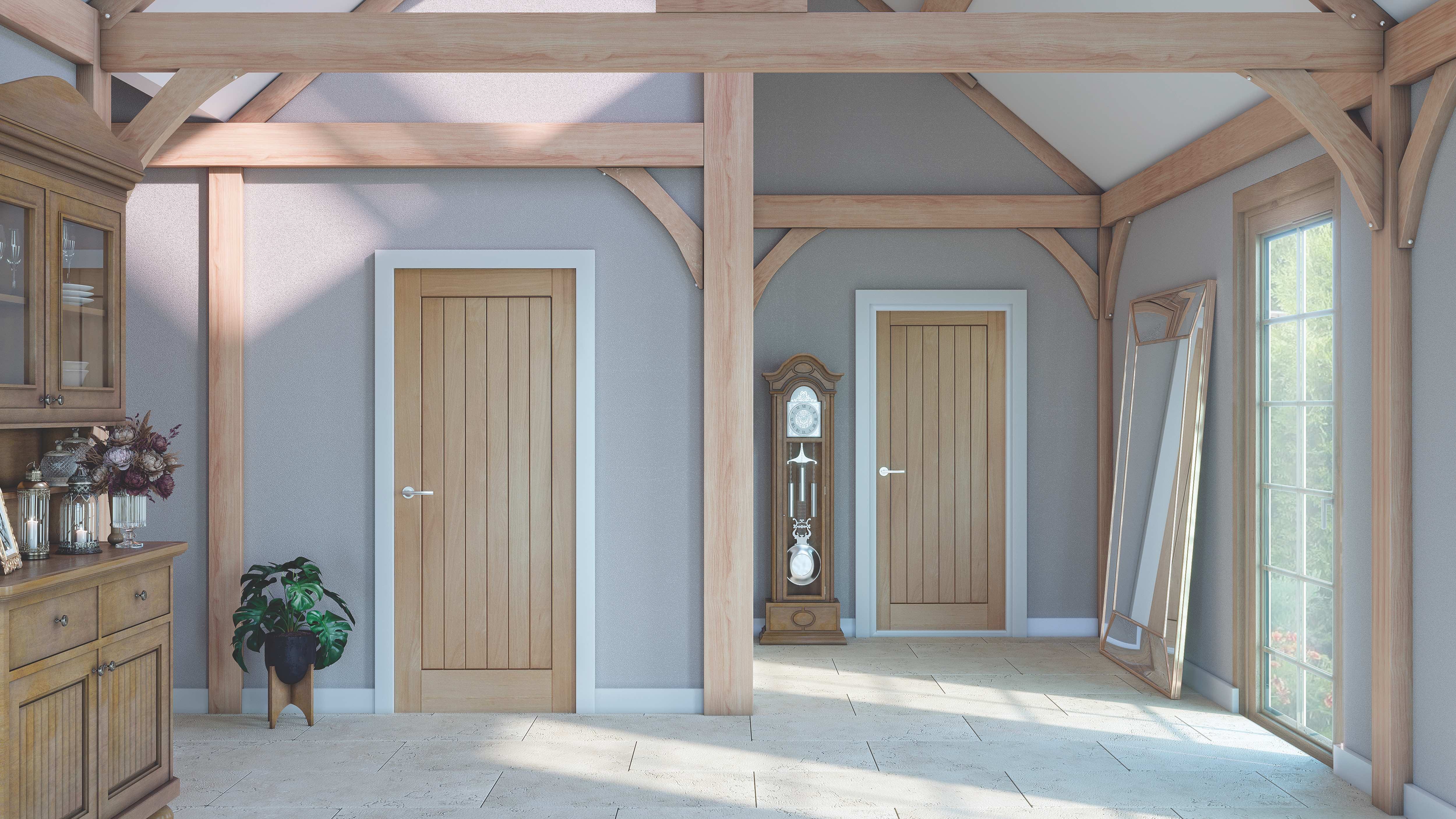 826x2040x40mm Suffolk Oak Original - Prefinished Internal Doors at ...