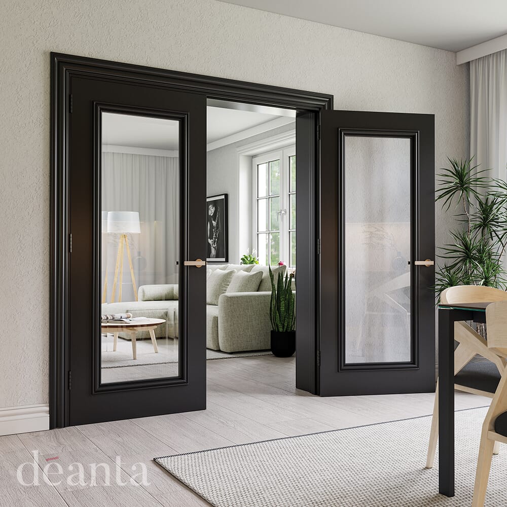 762x1981x35mm (30") Blenheim Black Glazed - Prefinished Internal Doors ...
