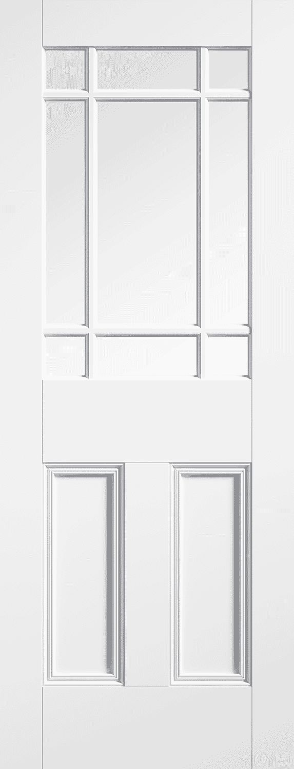 1981 x 762 x 35mm Downham White 9L Clear Glass Internal Doors at ...