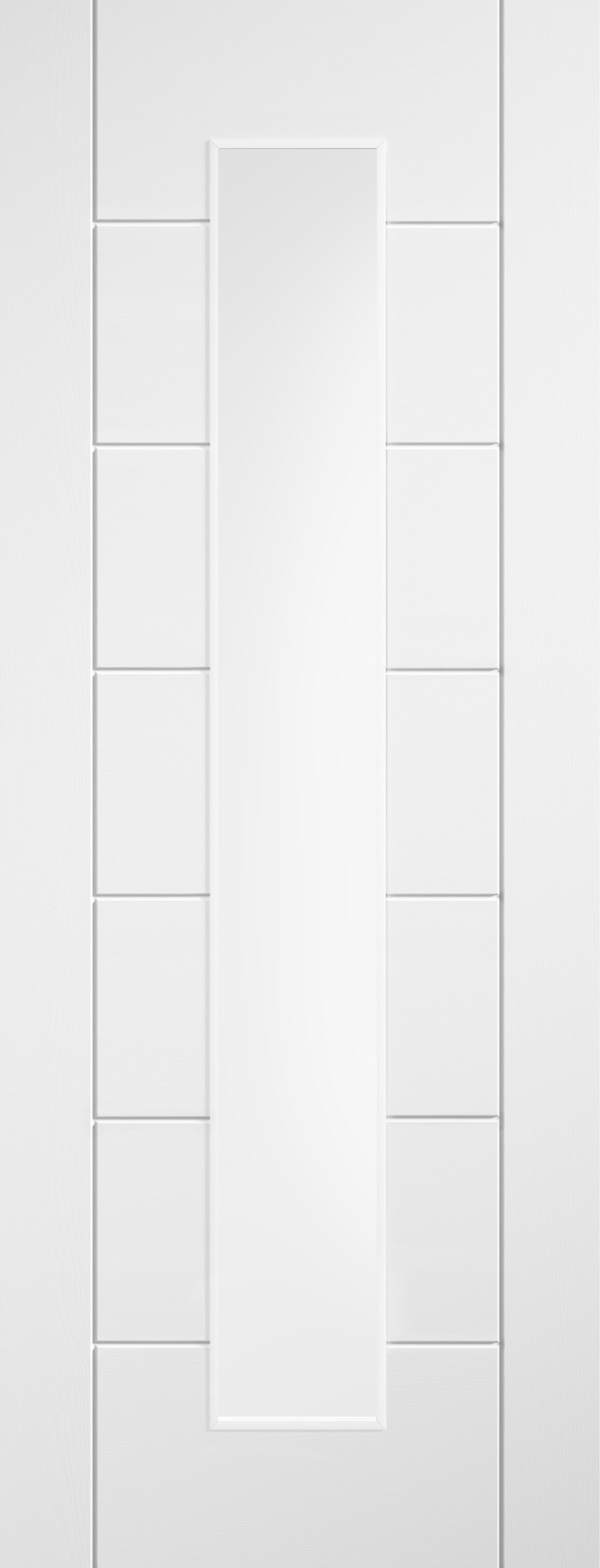 Essentials Corsica White 1l Clear Glass Internal Doors At Express Doors ...