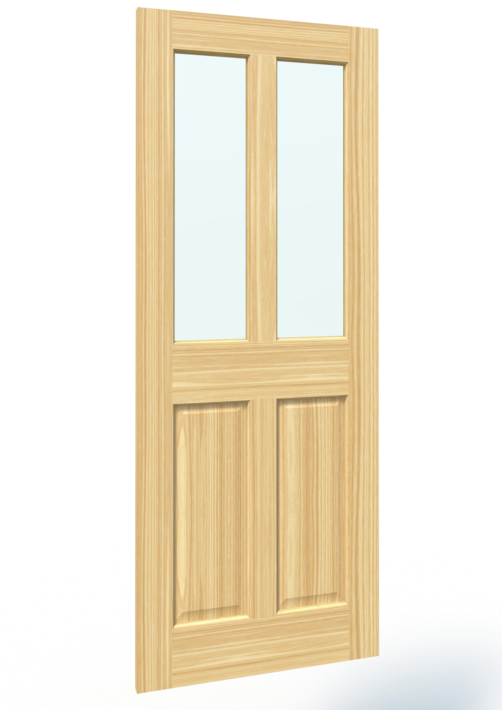 838x1981x35mm (33") Traditional Victorian Pine 4 Panel Glazed Internal ...