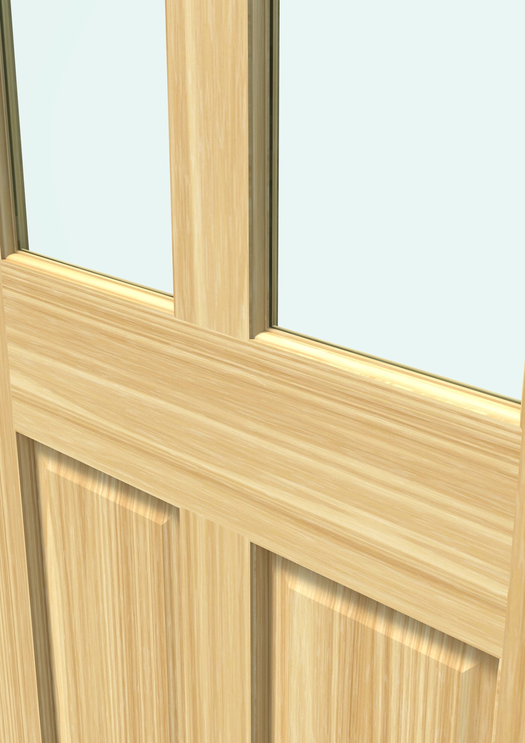 686x1981x35mm (27") Traditional Victorian Pine 4 Panel Glazed Internal ...