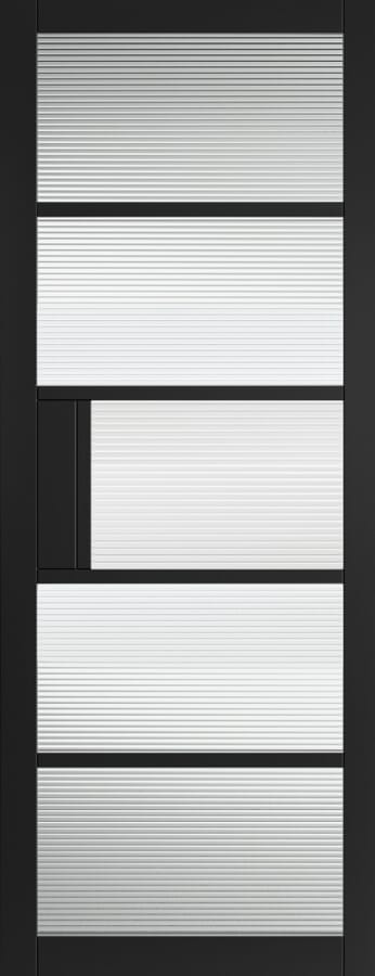 Metro Black Reeded Glass Door from Doors & More