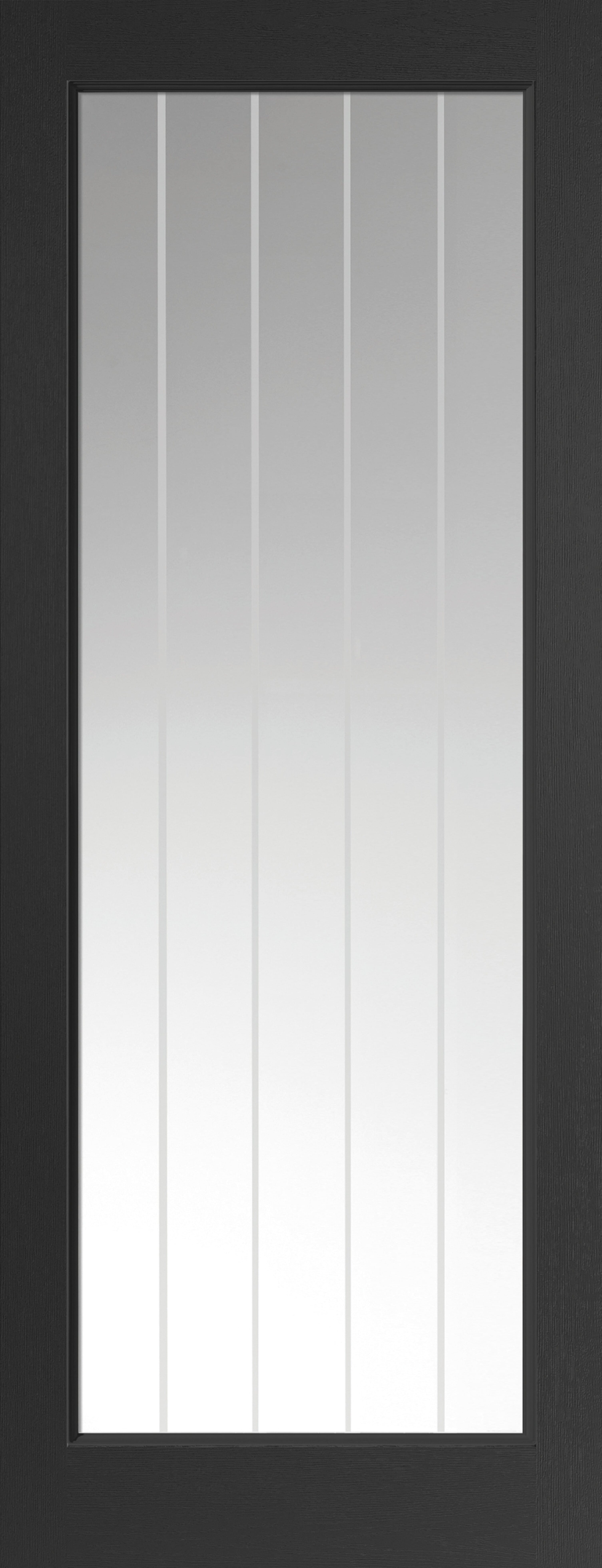 Cottage Black Moulded Full Light Internal Doors at Express Doors Direct