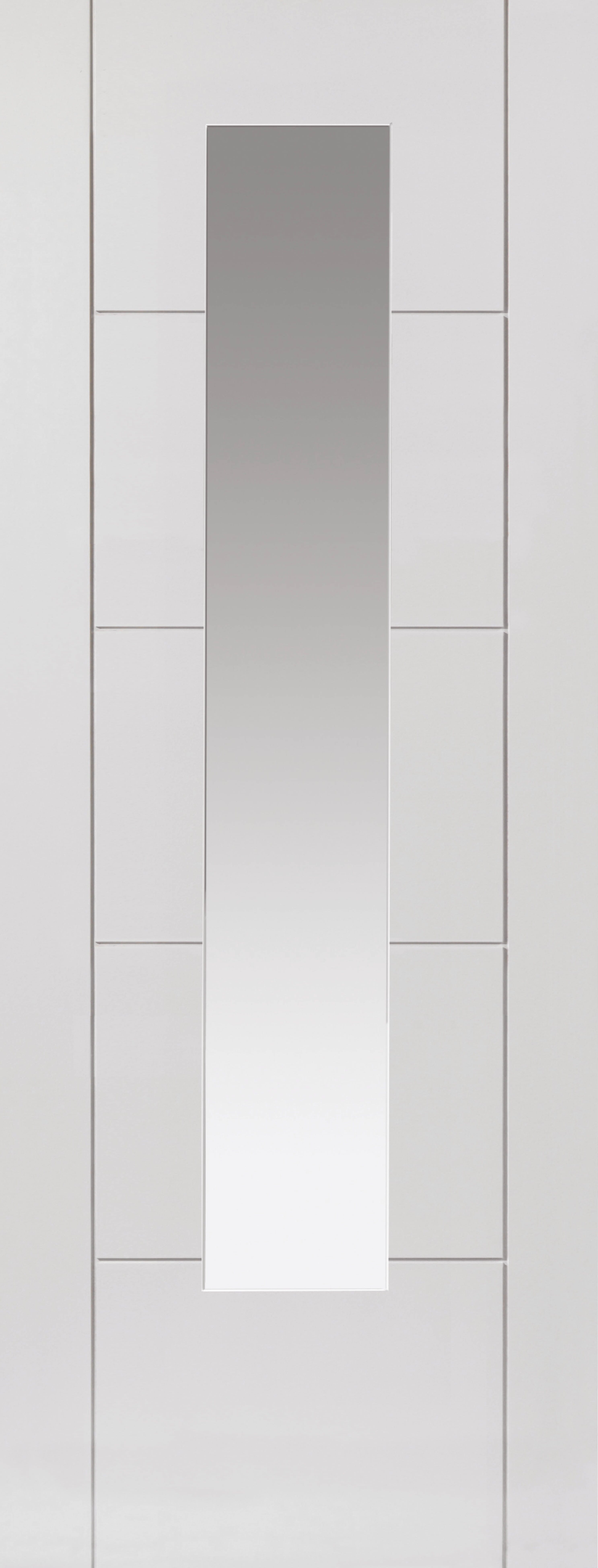 Tigris White Primed Slim Glazed Internal Doors At Express Doors Direct