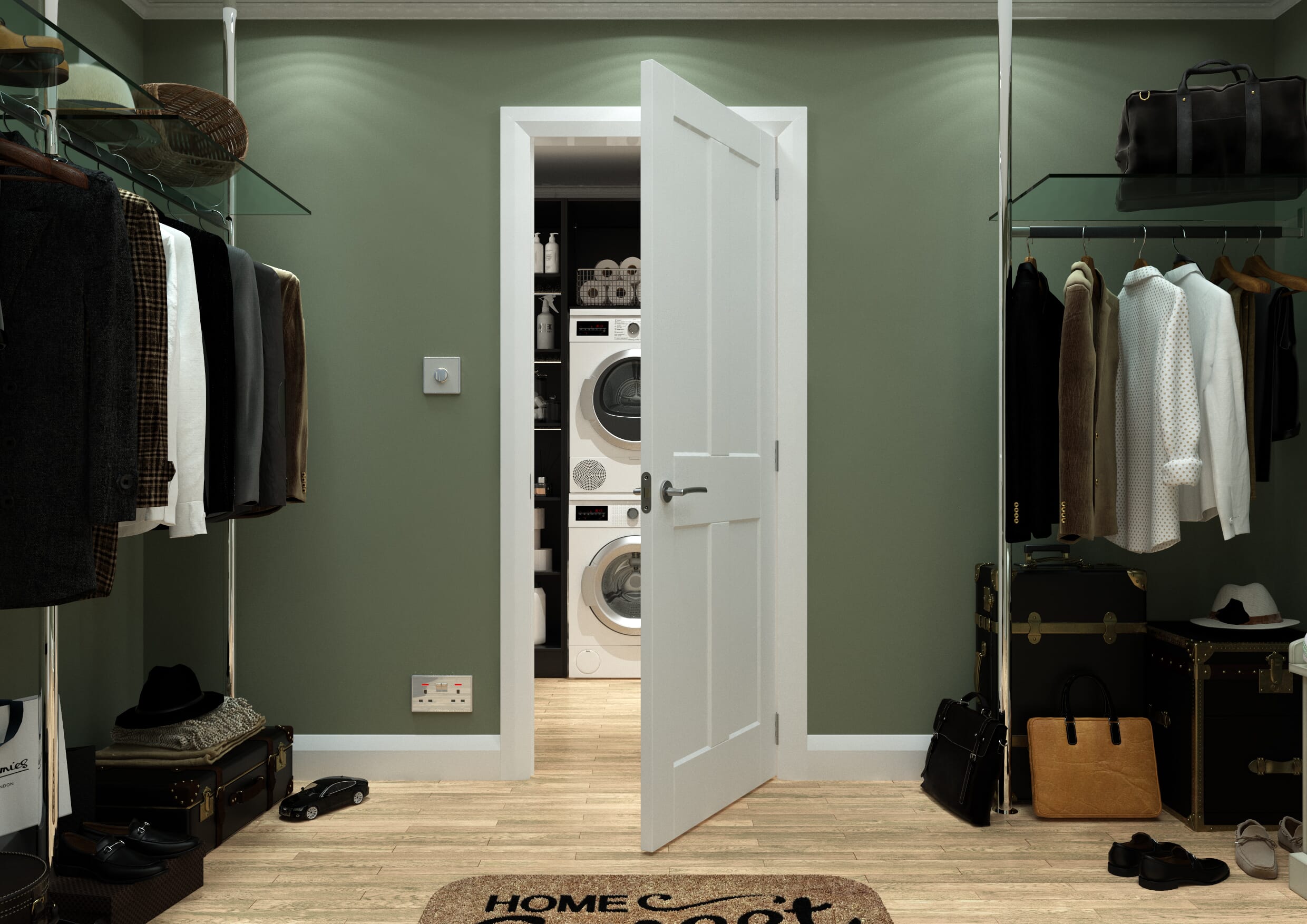 1981x838x44mm (33") White Smooth Flat 4 Panel Internal Doors At Climadoor