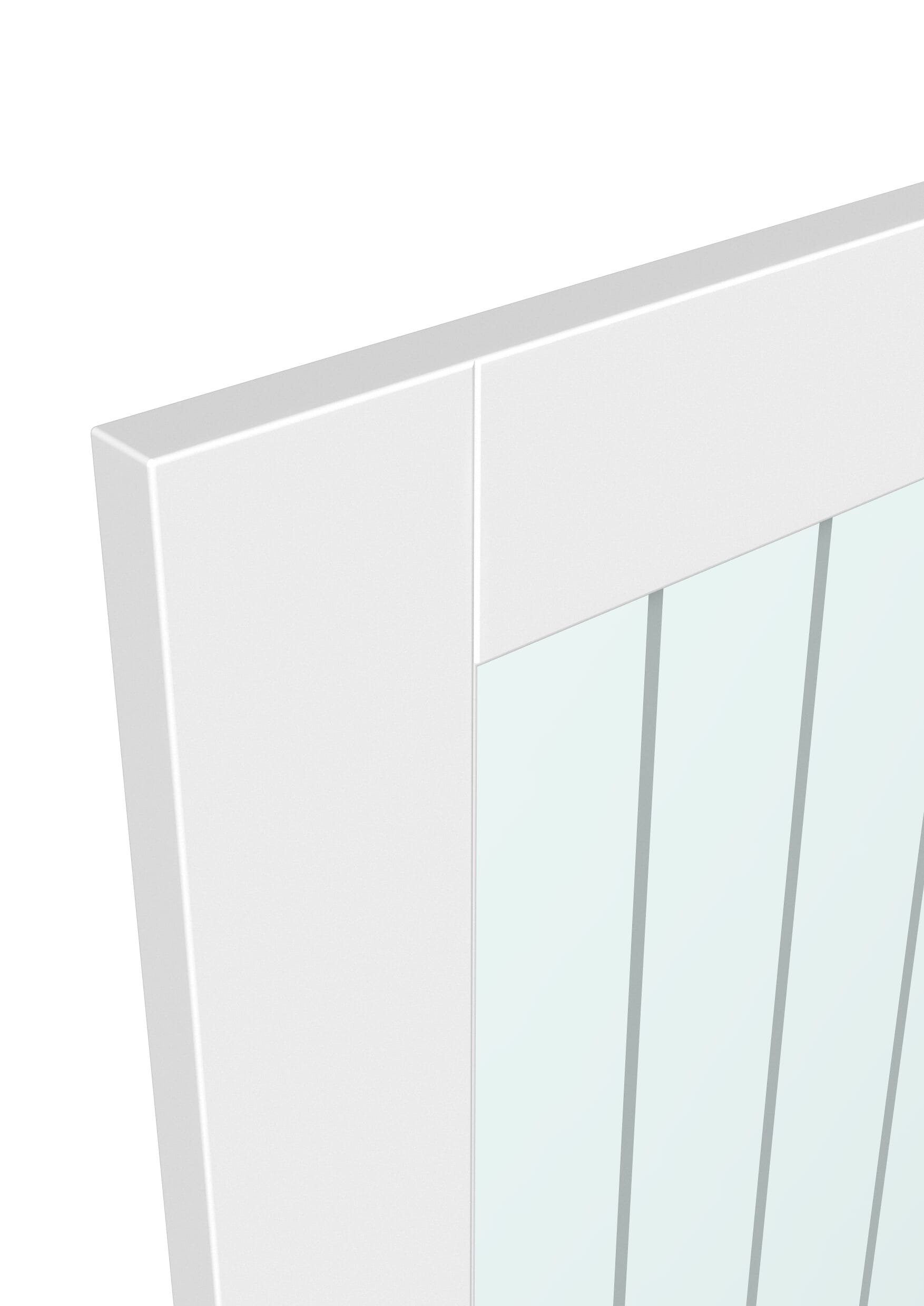 1981x838x35mm (33") White Smooth Mexicano Clear Glass with Frosted ...