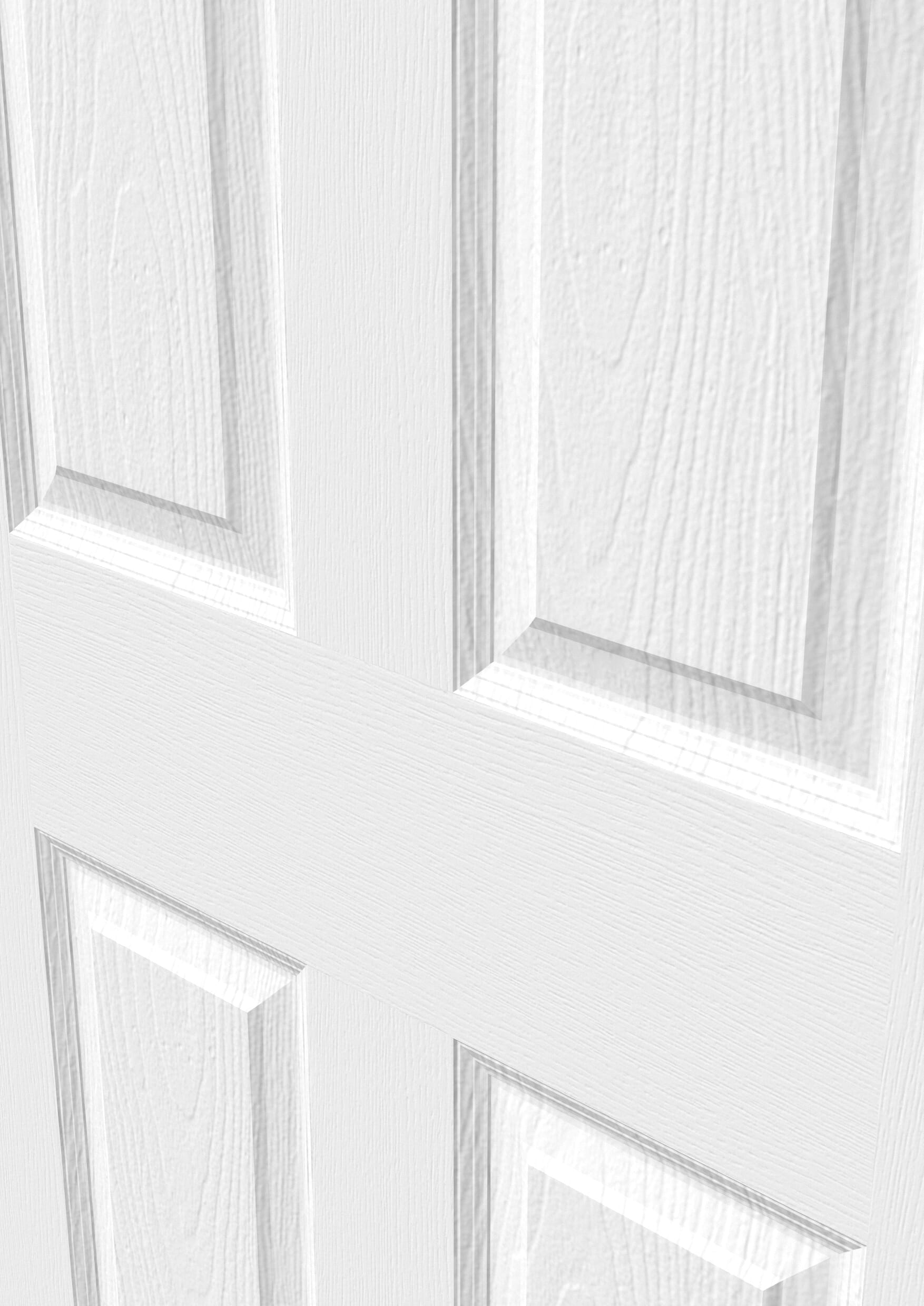 2040mm x 826mm x 40mm White Grained 4 Panel Internal Doors at Vibrant Doors