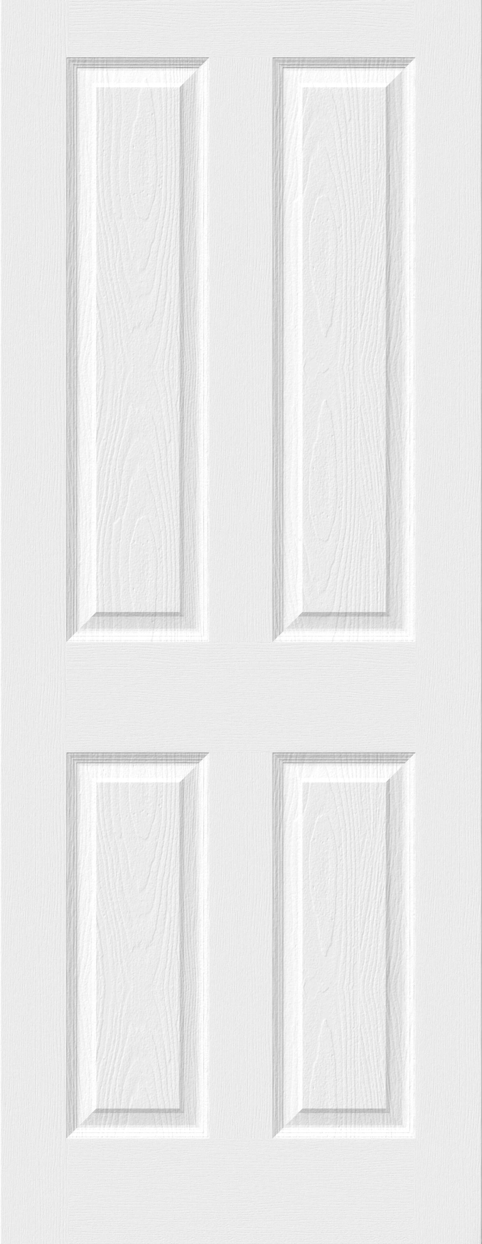 2040mm x 726mm x 40mm White Grained 4 Panel Internal Doors at Vibrant Doors