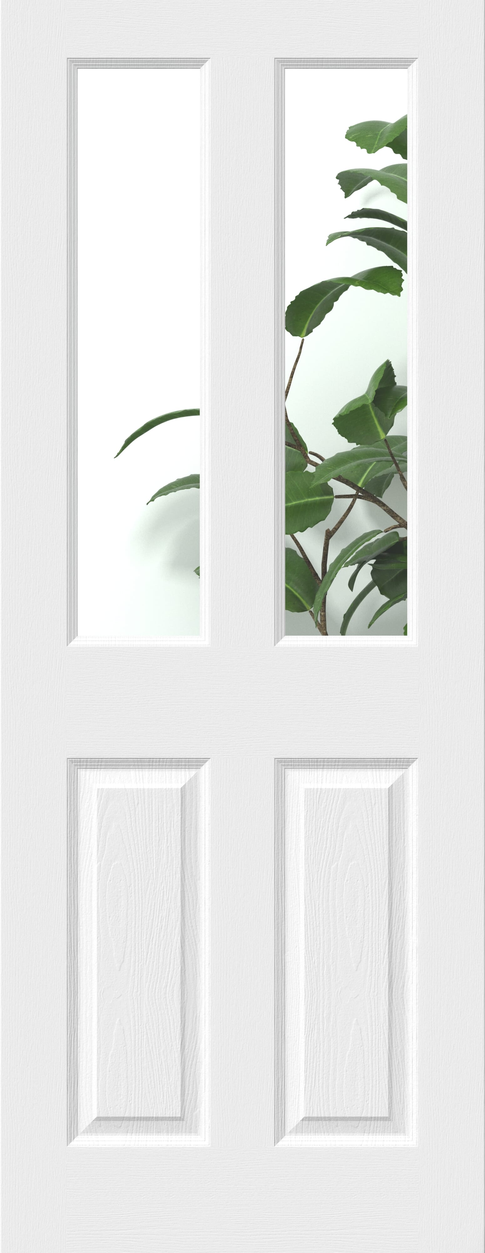 White Grained 4 Panel Clear Glass Internal Doors At Climadoor