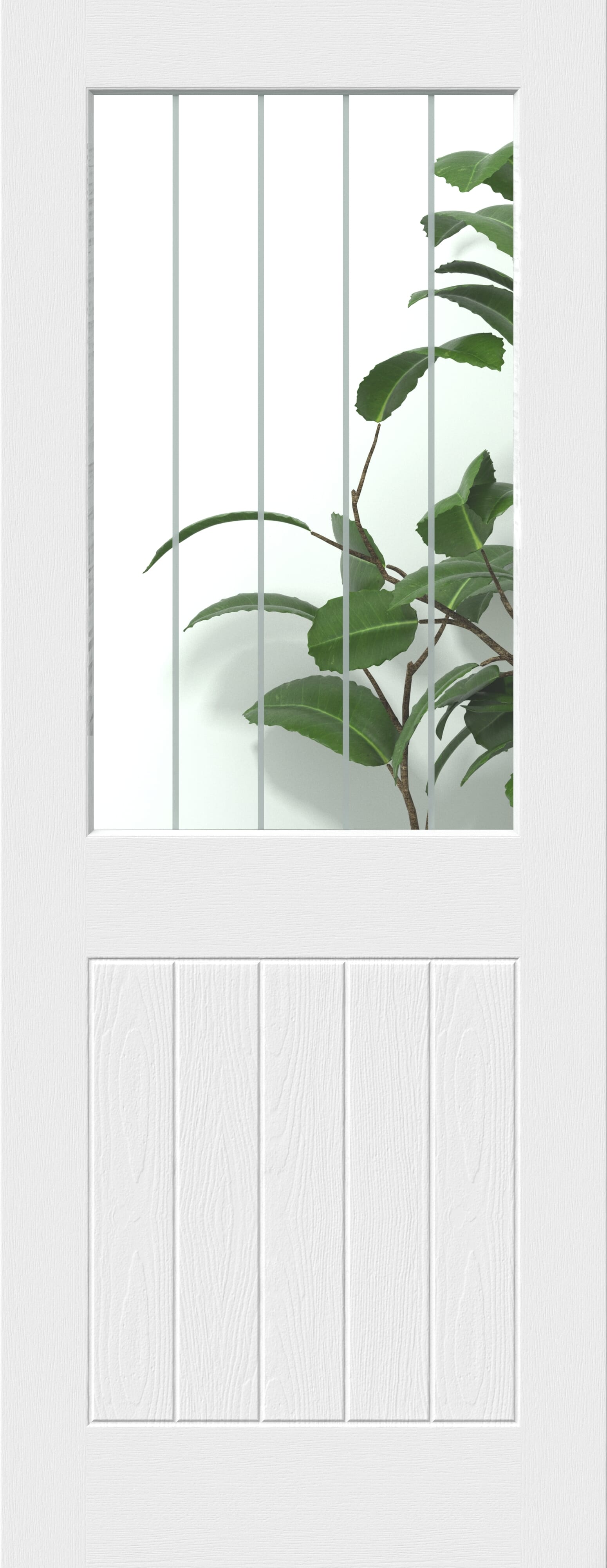 White Grained Mexicano Clear Glass With Frosted Lines Internal Doors At ...