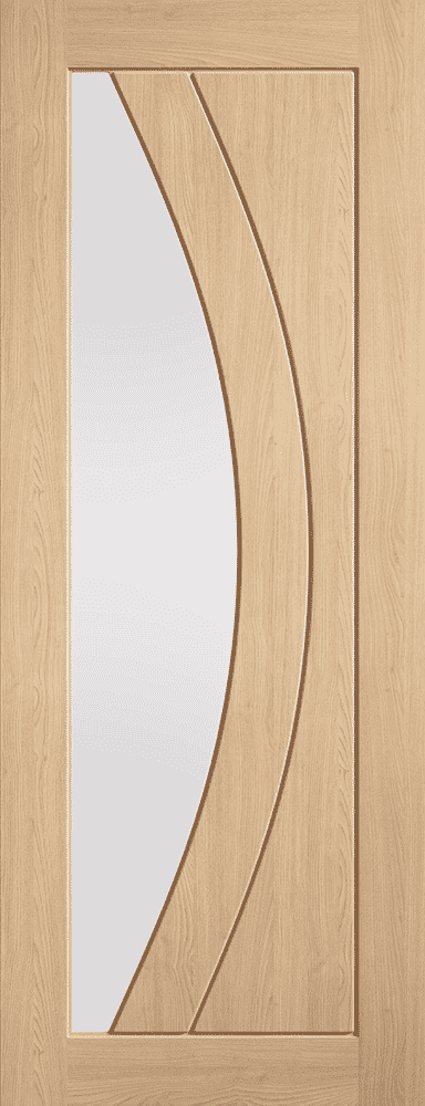 1981x838x35mm (33") Girona Oak - Prefinished Clear Glass Internal Doors ...