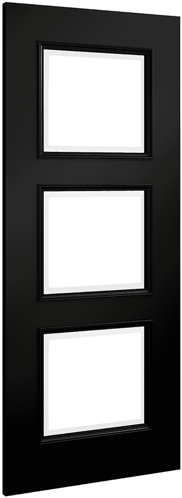 1981x686x35mm (27") Trinity Black Glazed - Prefinished Internal Doors ...