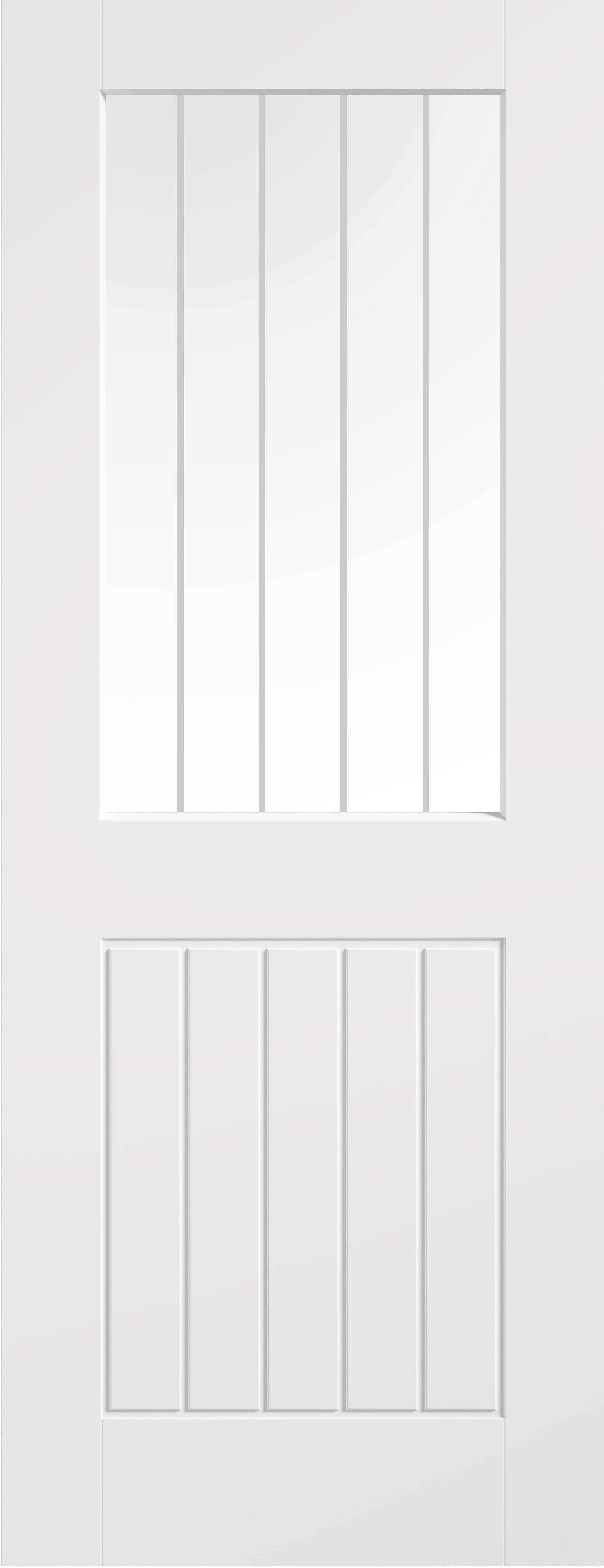 Cottage Smooth White Primed Glazed Moulded Internal Doors at Express ...