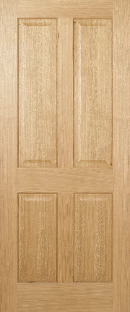 838 x 1981 x 35mm (33") Regency 4 Panel Oak - Prefinished Internal Door ...