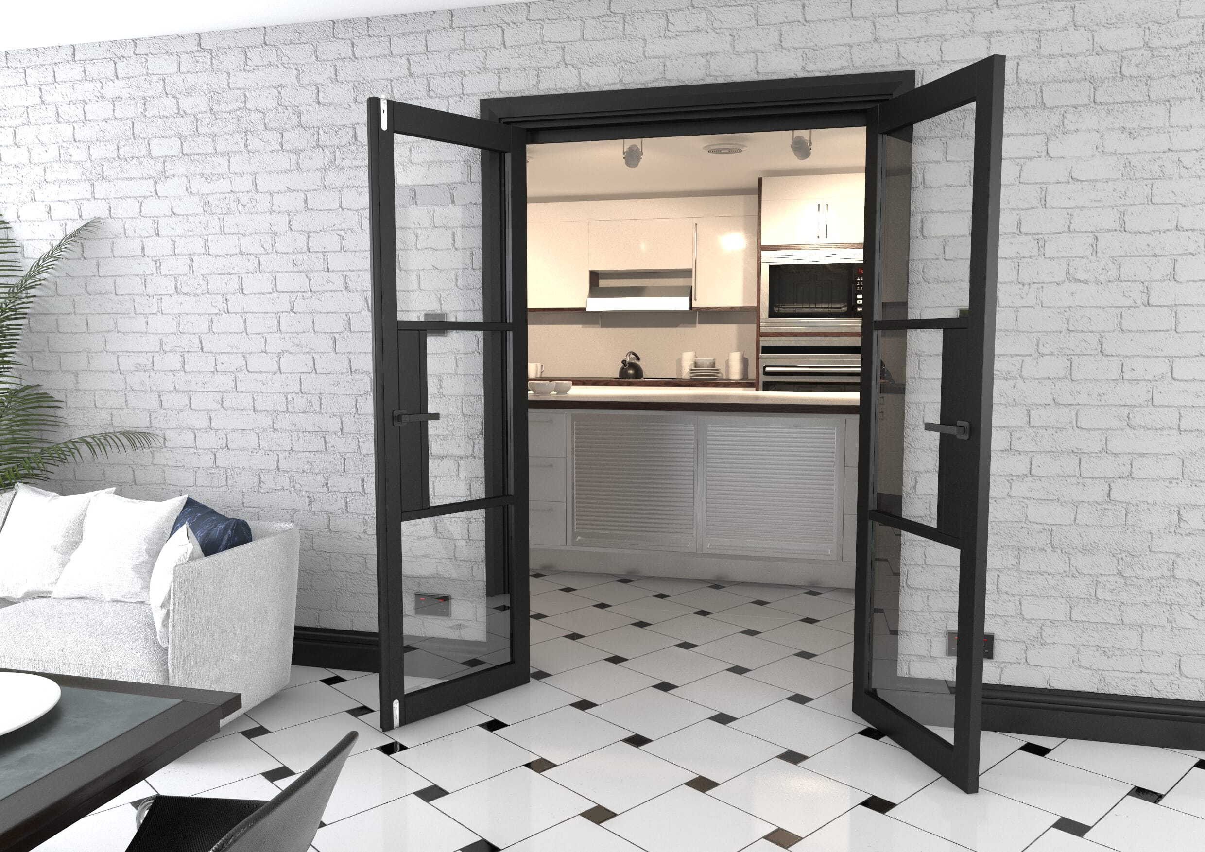 Heritage Glazed French Door Set 1276mm(W) x 2021mm(H) at Vibrant Doors