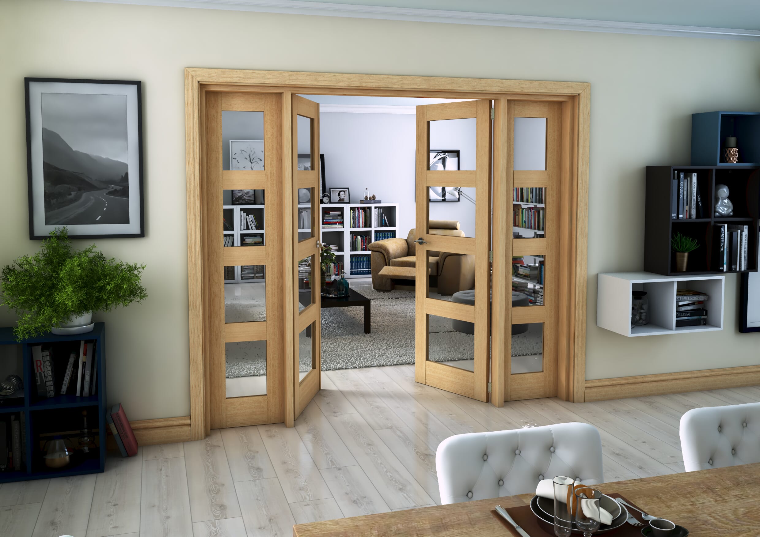Oak 4l French Door Set 2226mm(w) X 2021mm(h) French Doors At Climadoor