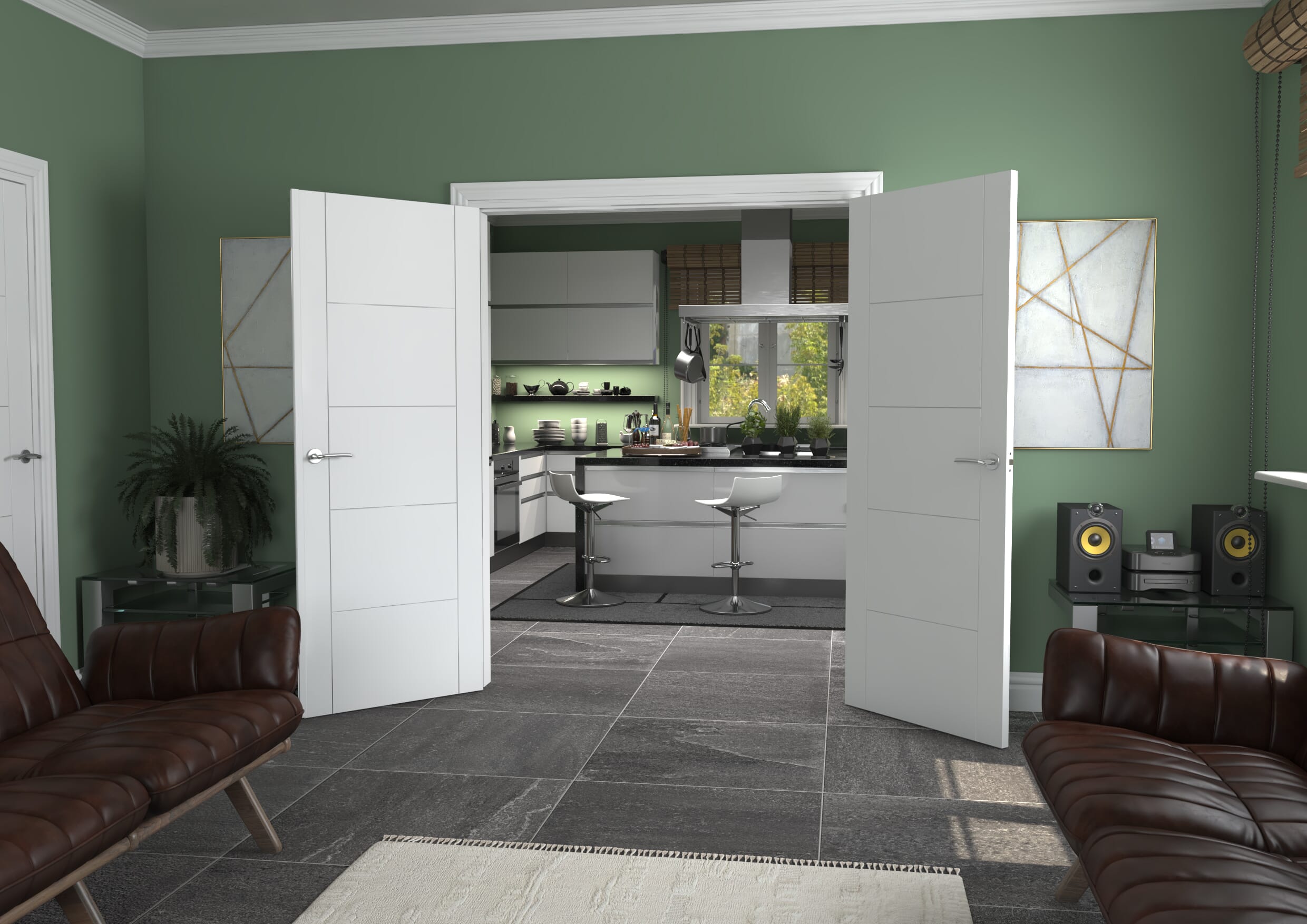 1580x2021x133mm Iseo White French Door Set At Climadoor