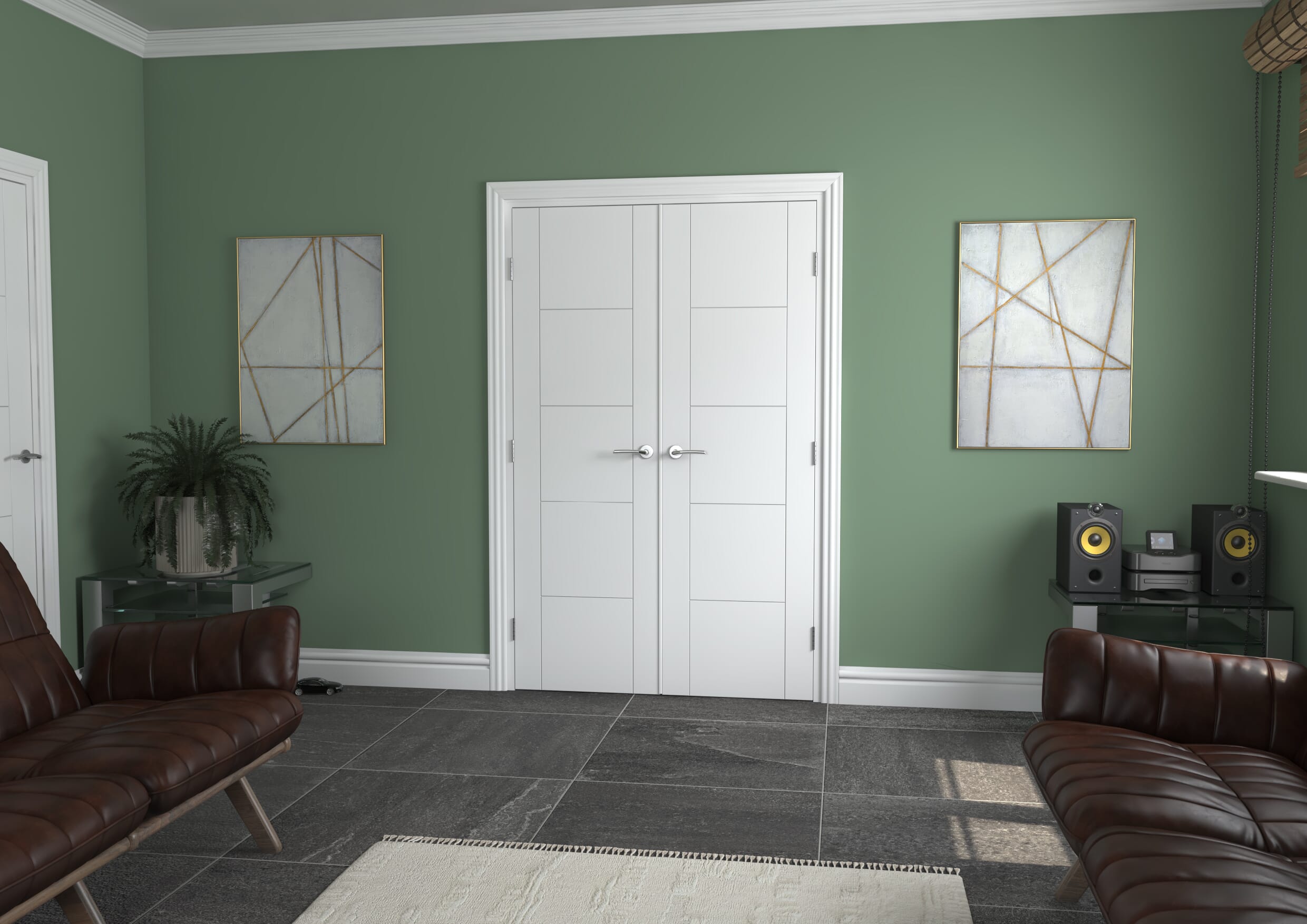 1276x2021x133mm Iseo White French Door Set at Doors & More