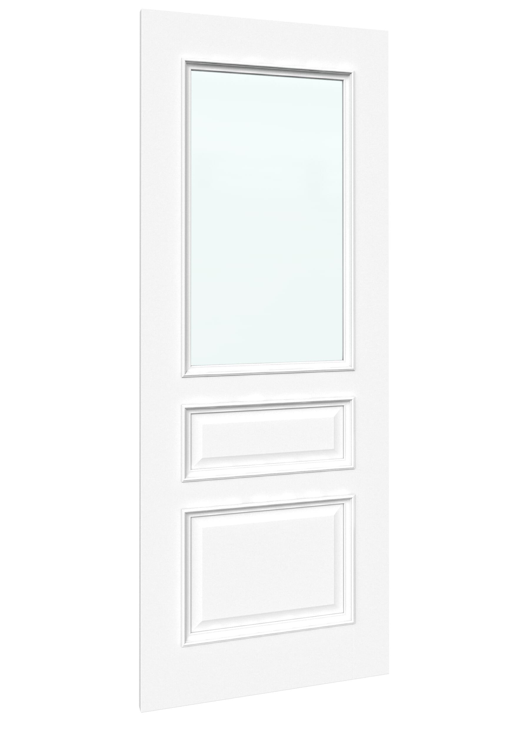 686x1981x35mm (27) Kent White Clear Glass - Prefinished Sliding Barn ...