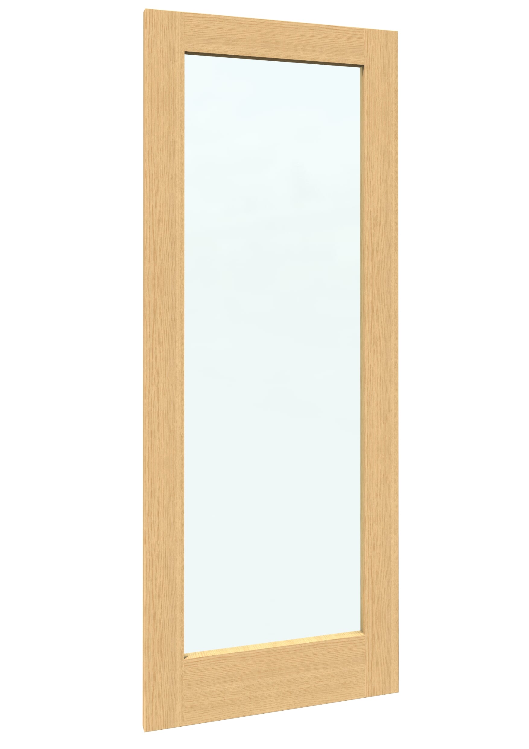 762x1981x35mm (30) Pattern 10 Oak - Prefinished Clear Glass Sliding ...