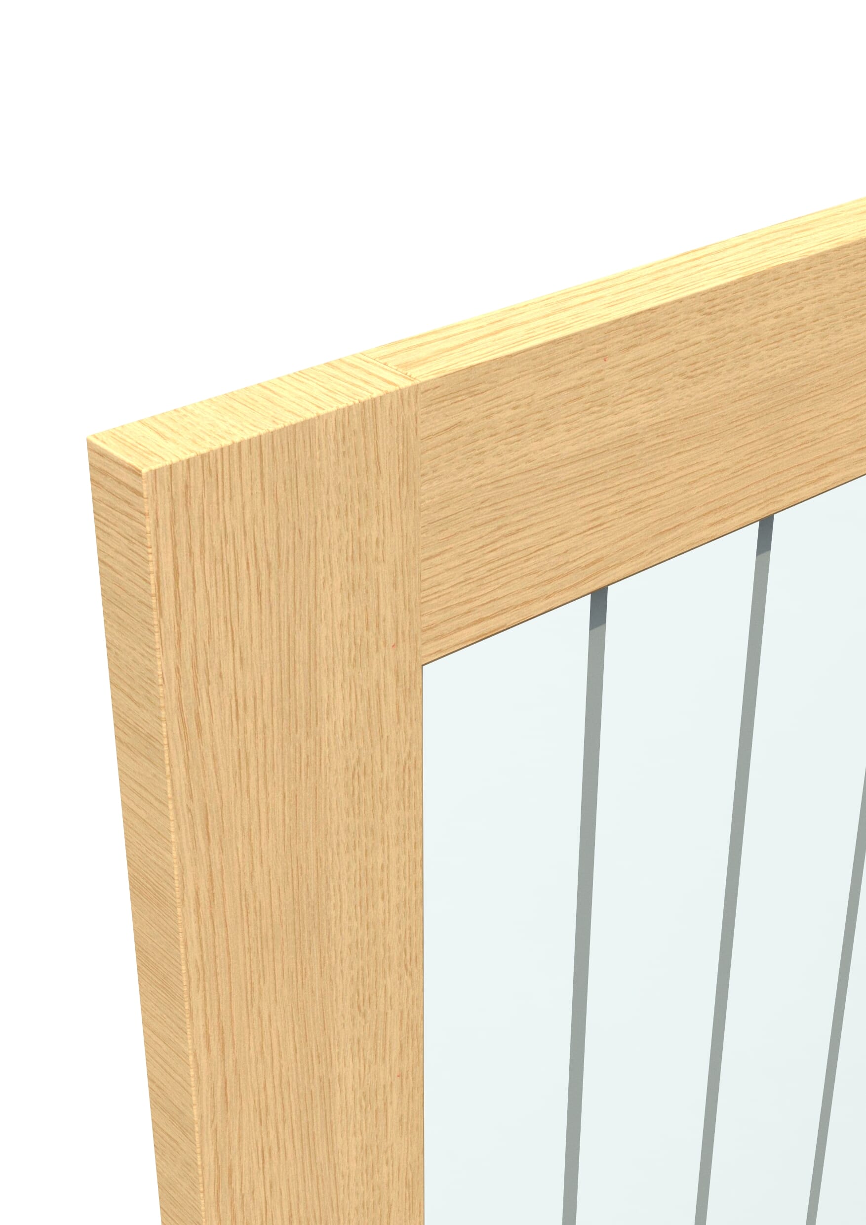 826x2040x40mm Mexicano Oak 2XG Clear Glass with Frosted Lines Sliding ...