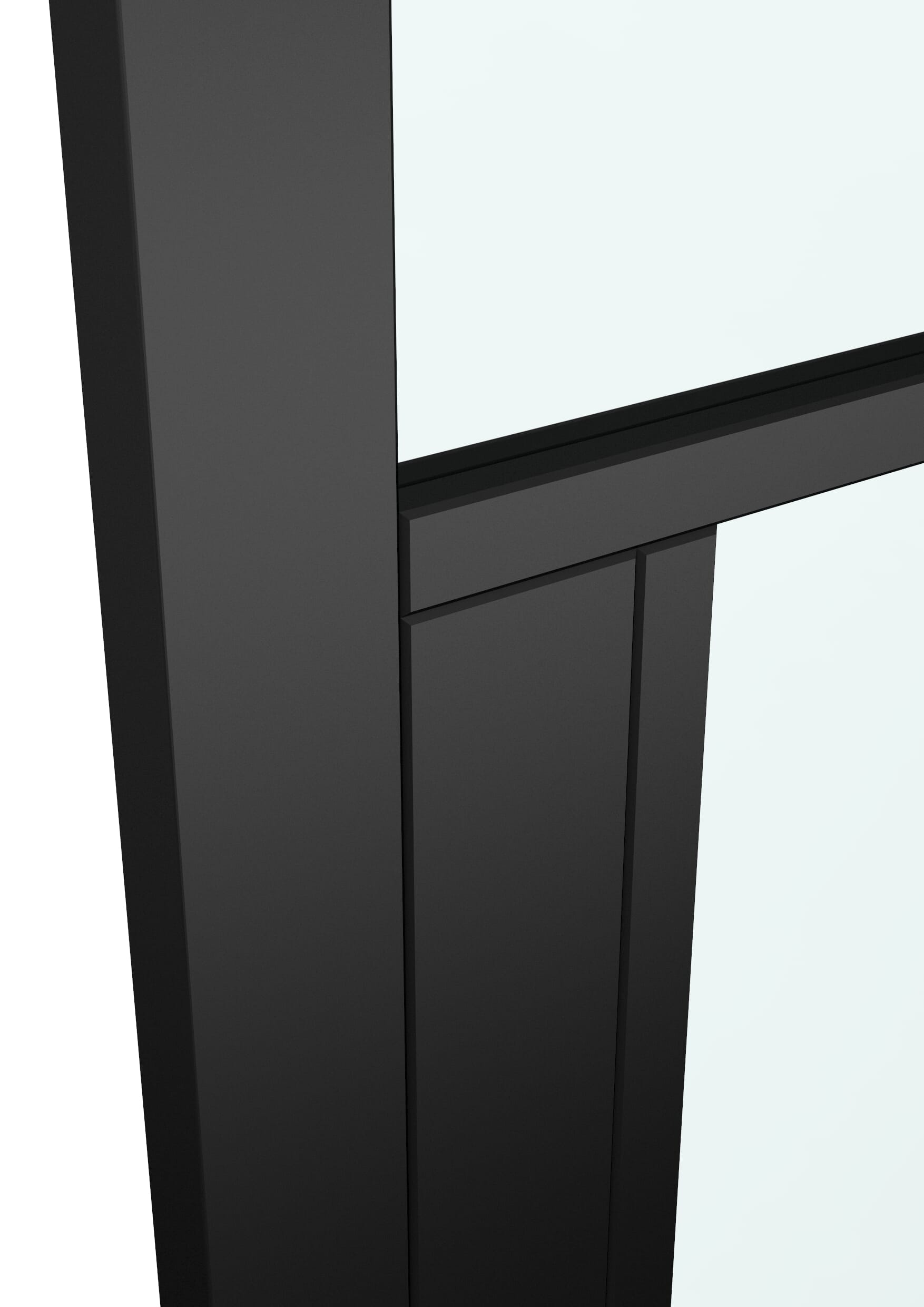 838x1981x35mm (33) Heritage Black Clear Glass Sliding Barn Door at ...