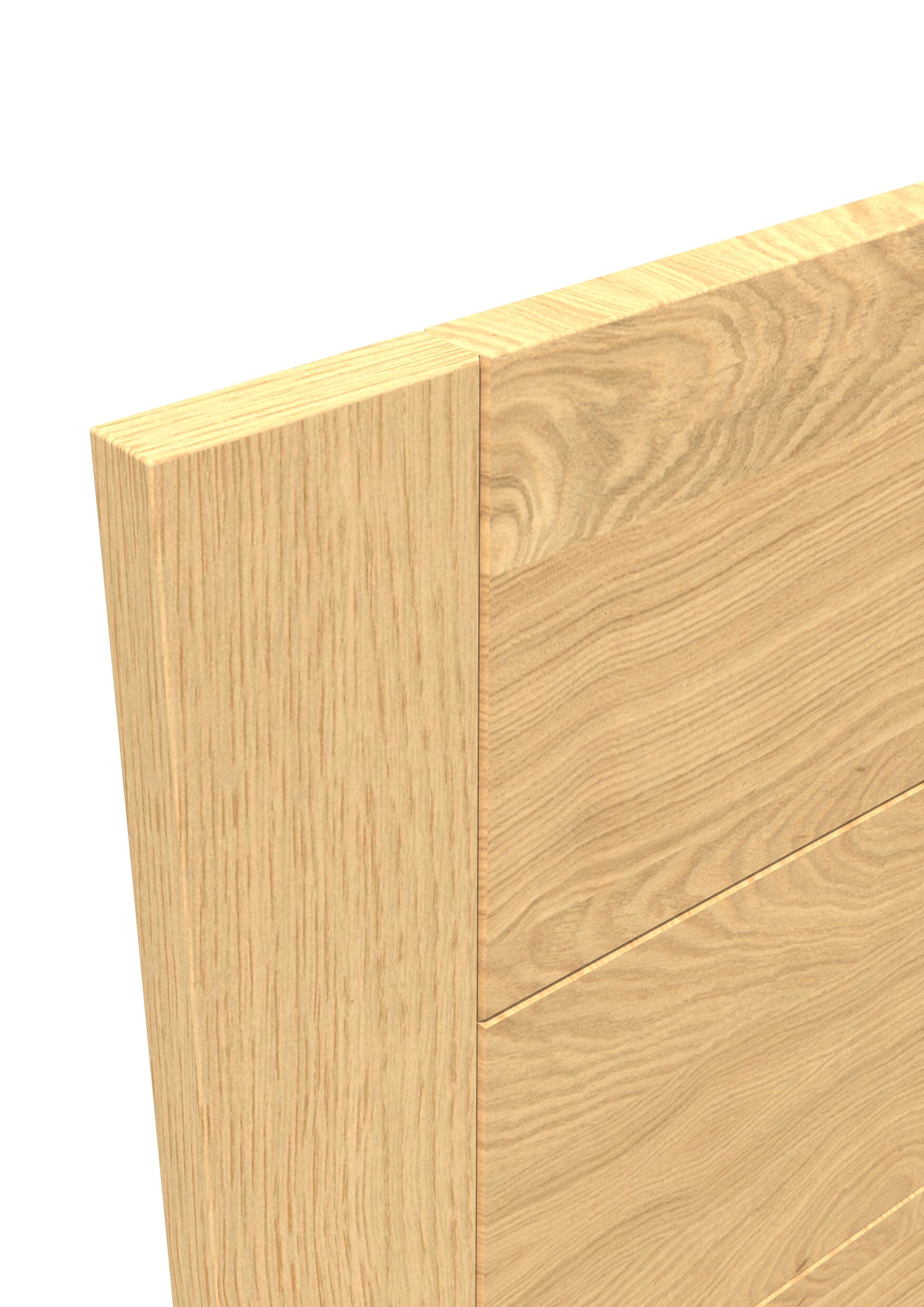 838x1981x35mm (33) Modern 7 Panel Oak Sliding Barn Door At Climadoor