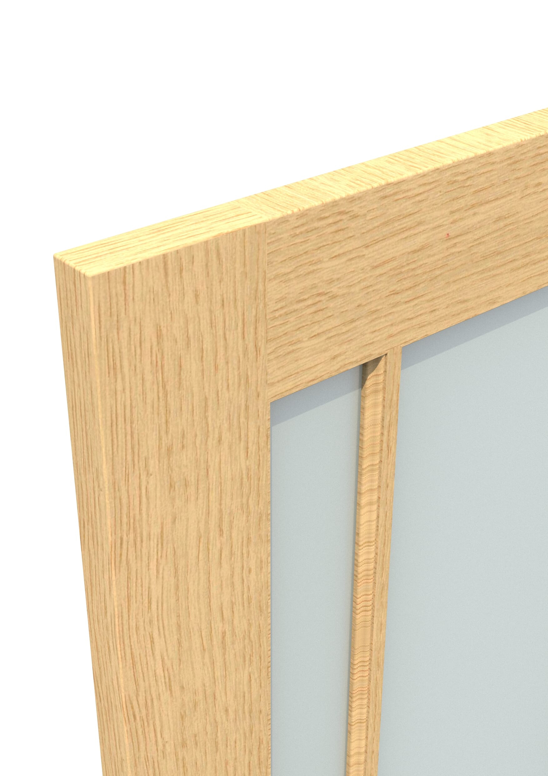 838x1981x35mm (33) Lincoln Oak Frosted Glass Sliding Barn Door at ...